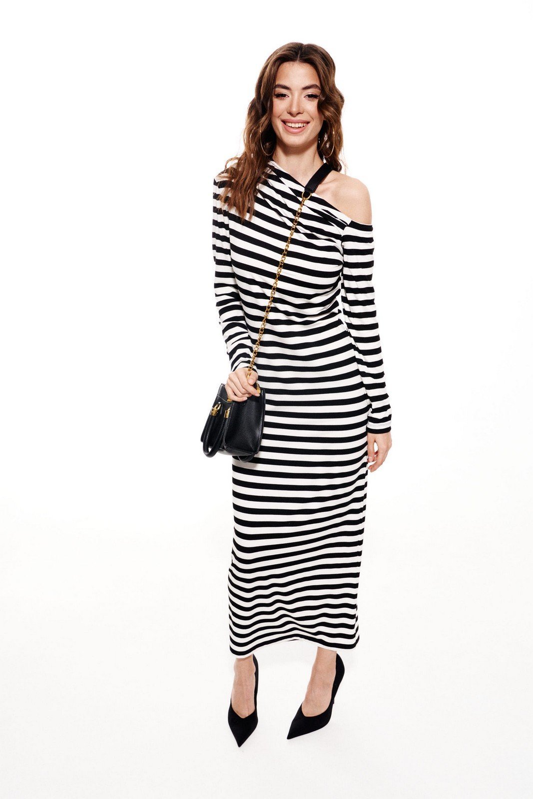 Платье 1987 черно-белый Elletto Life купить в интернет магазине Велесмода